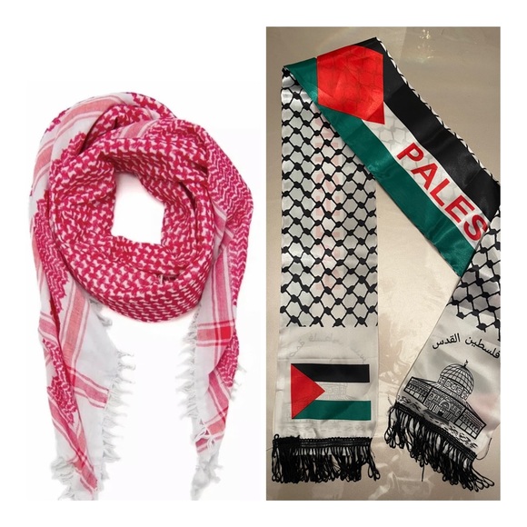 Accessories | Palestinian Scarfs Bundle Large Red And Small White And ...